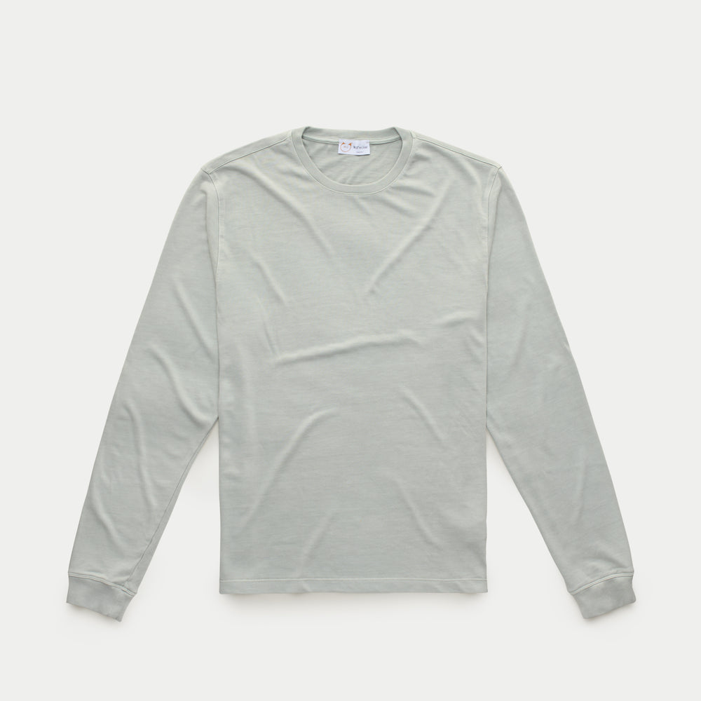 Heavyweight Long Sleeve Bamboo Sorona Jersey Crewneck Steel – Wolf vs Goat