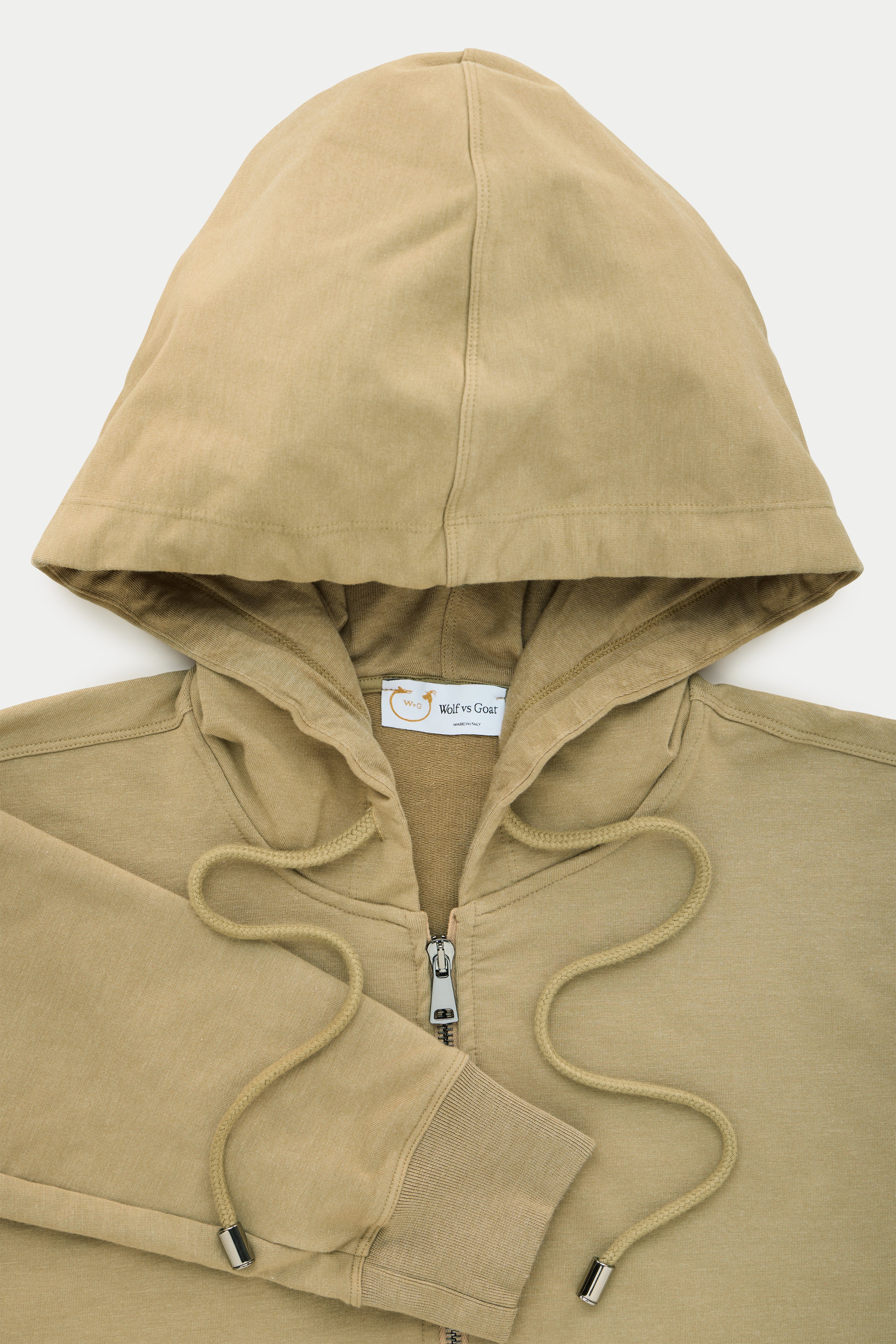 Bamboo Sorona Relaxed Zip Up Hoodie Kelp – Wolf vs Goat